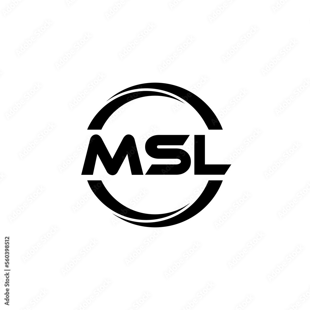 MSL letter logo design with white background in illustrator, cube logo ...