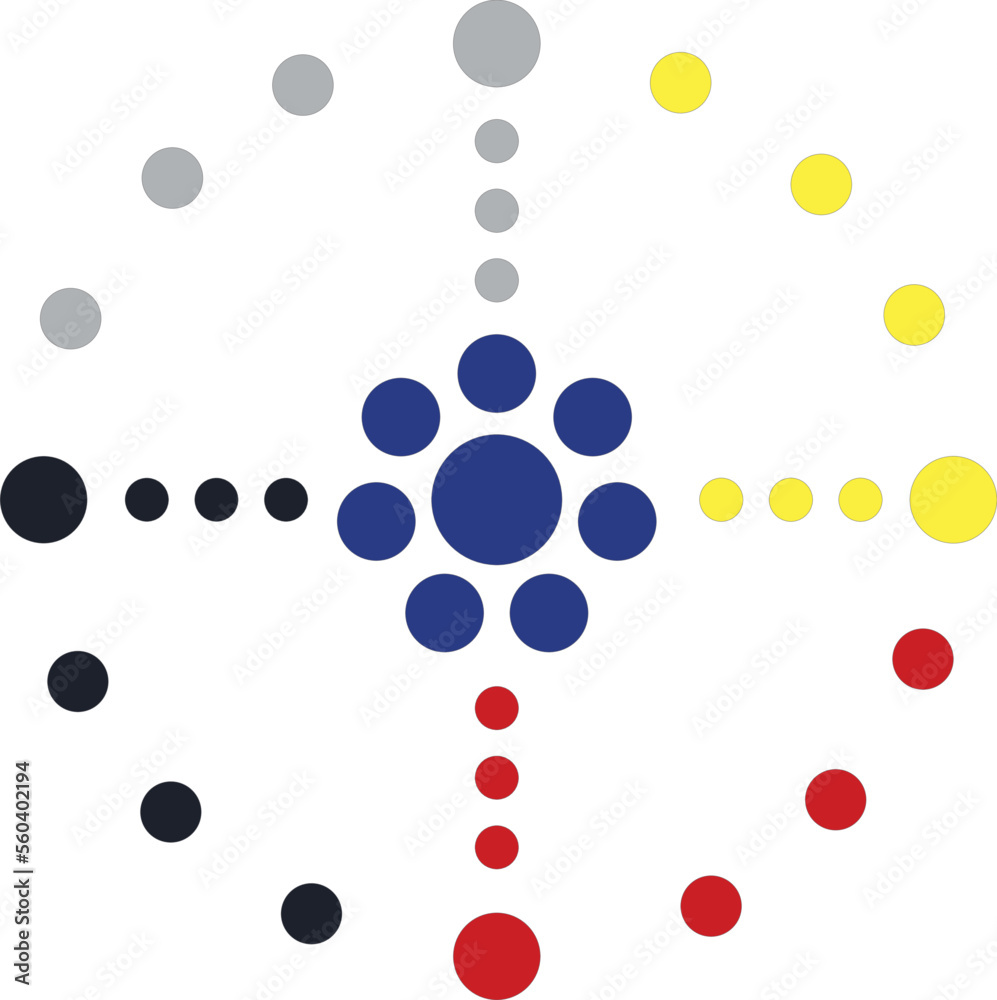 Medicine wheel. Native American circle stone pattern with spokes to ...