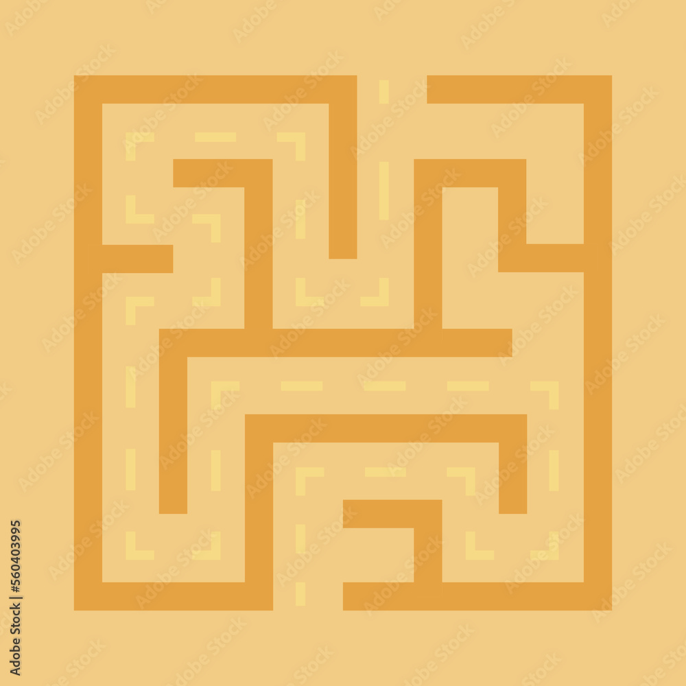 Abstract maze. Find right way. Isolated simple square maze black line ...