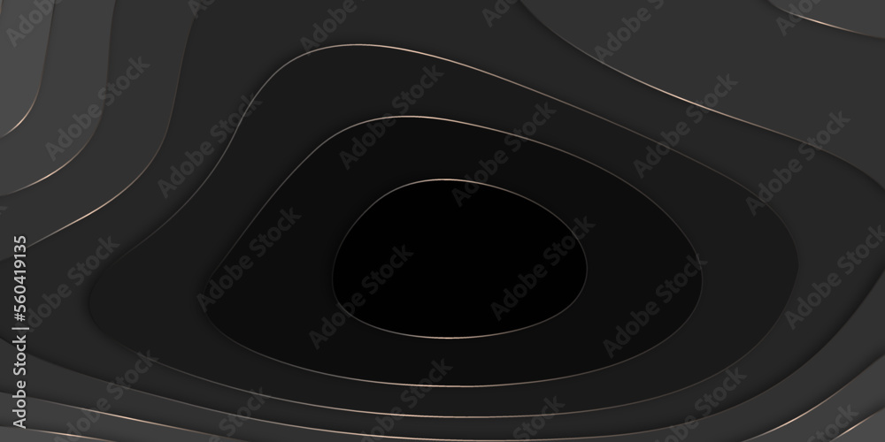 Abstract luxurious dark black paper cut shapes background. Colorful ...