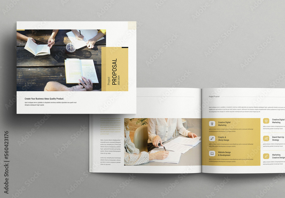 Project Proposal Template Landscape Stock Template | Adobe Stock