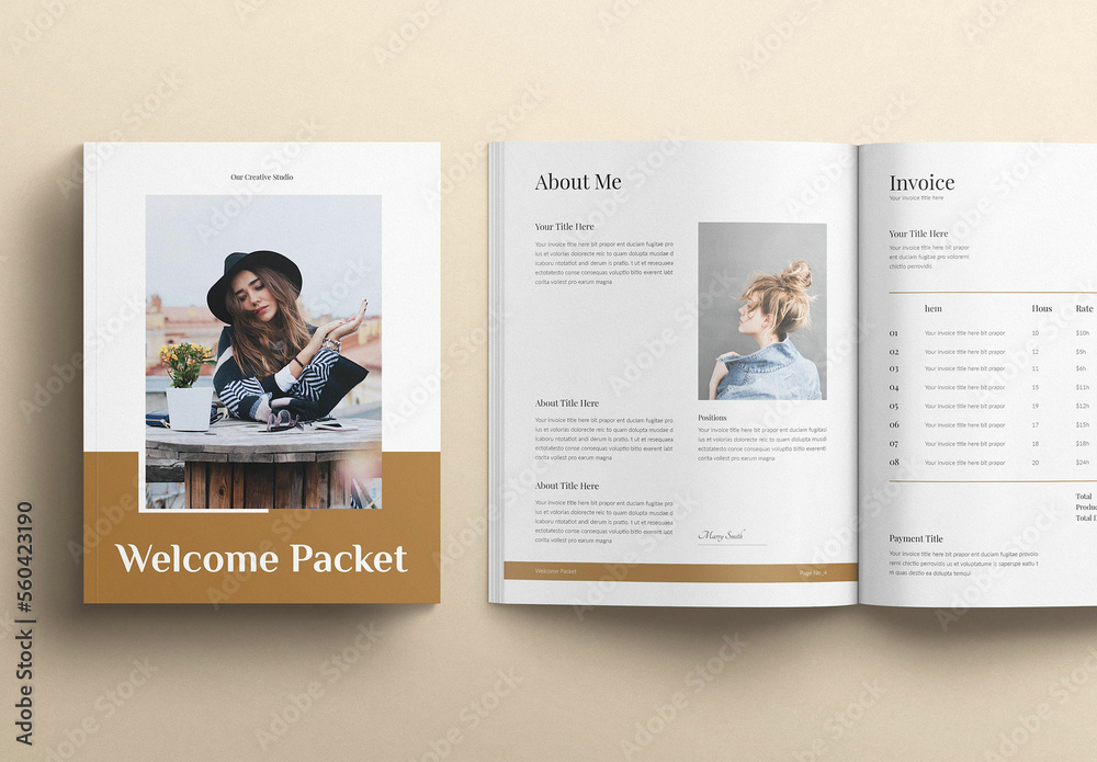 Welcome Packet Template Stock Template | Adobe Stock
