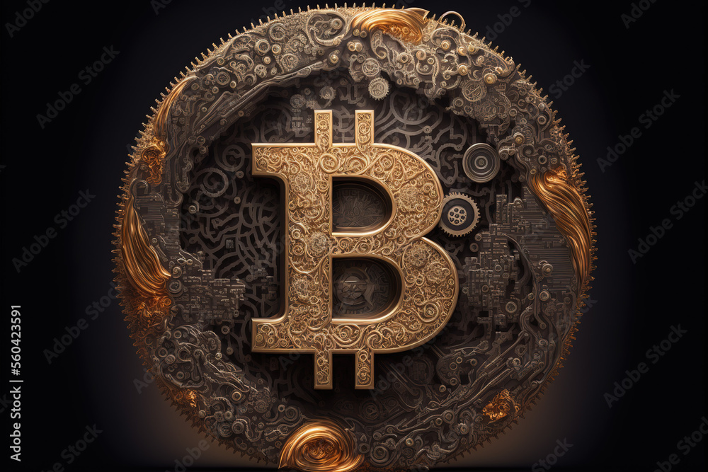 "Stylized Bitcoin logo: A Symbol of Decentralization and Digital ...