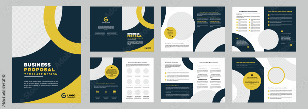 Minimalist business proposal template Stock Vector | Adobe Stock
