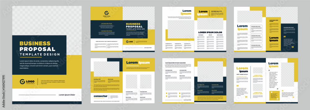 ompany profile proposal or brochure template layout design orange color ...