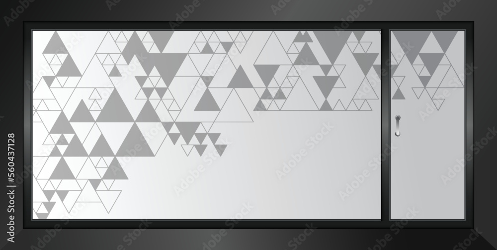 Abstract triangle pattern for glass graphics. Glass graphics design for ...