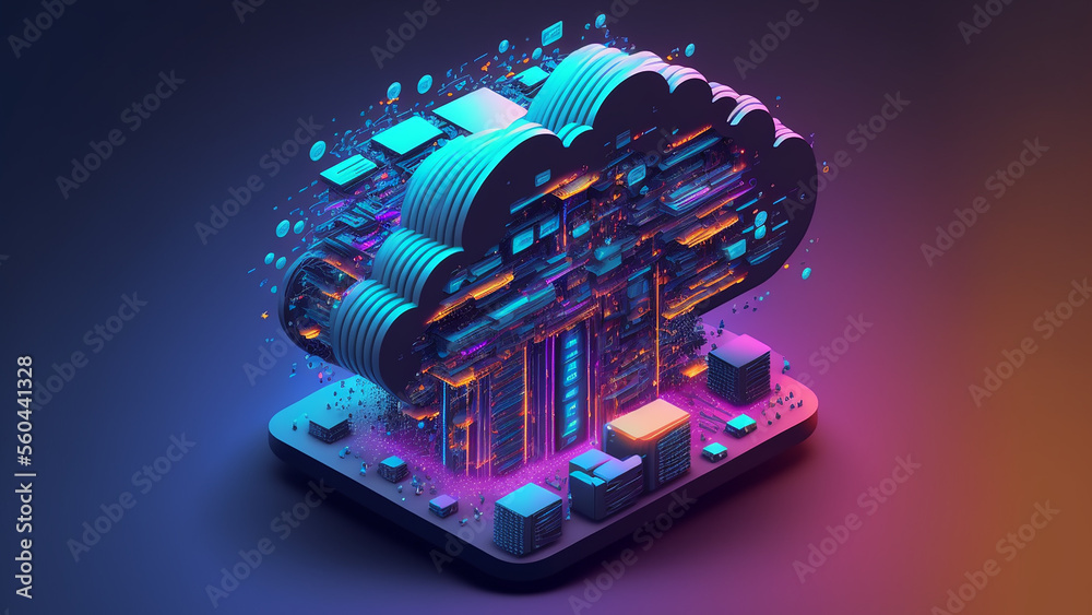 database, big data concept, network and internet Stock Illustration ...