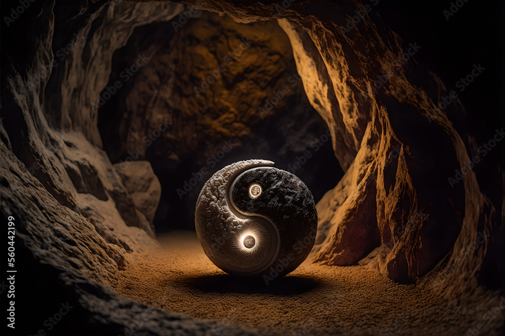 Yin Yang Stone Look Like have a Radiate Power Glowing and Shining in ...