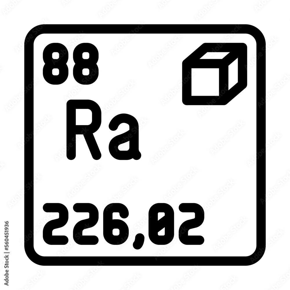 Radium Symbol Black And White