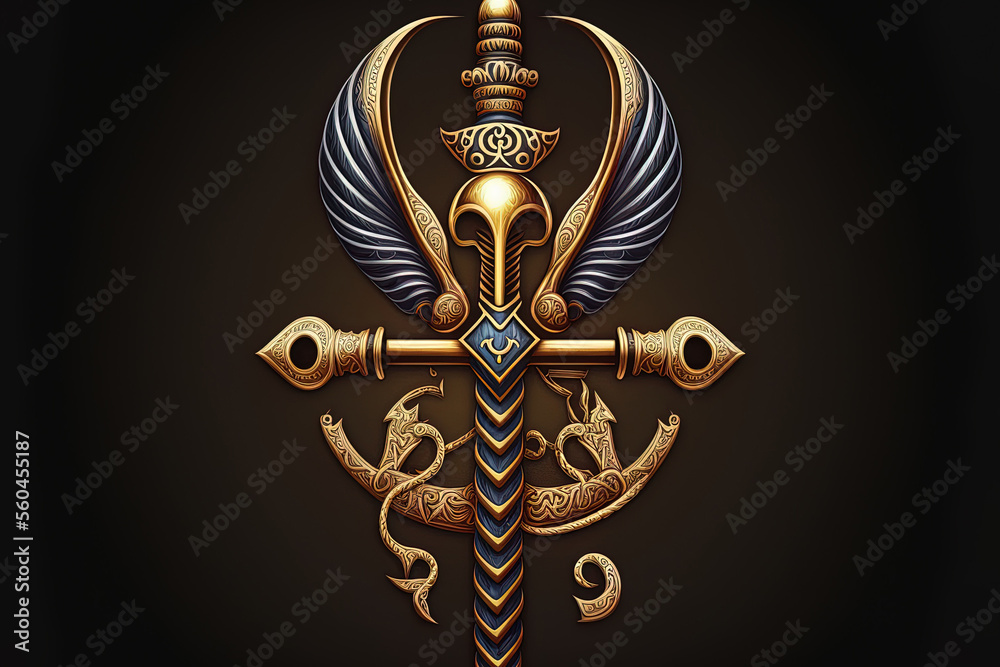 Originally the attributes of the god Osiris, the crossed crook and ...