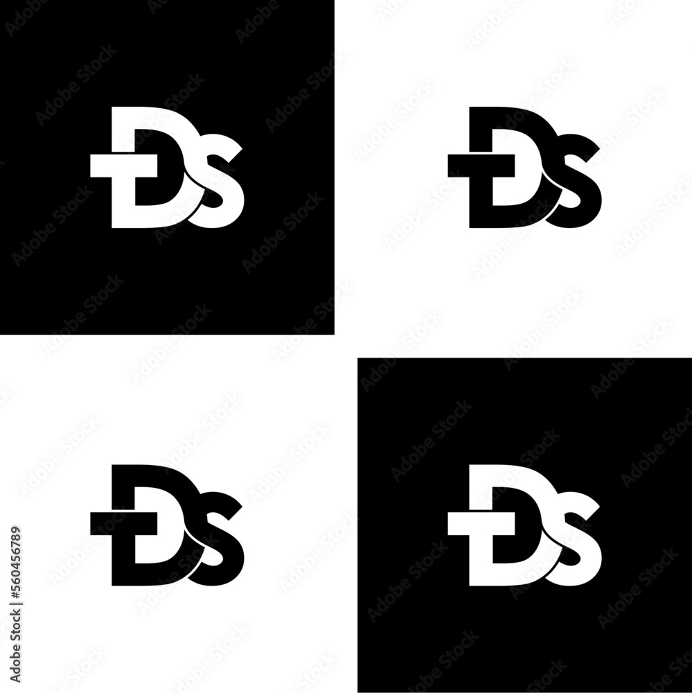 tds typography letter monogram logo design set Stock Vector | Adobe Stock