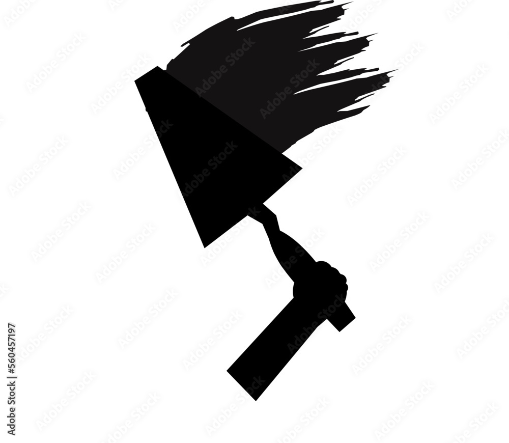 Concrete trowel tool vector icon for worker, builder to screed ...