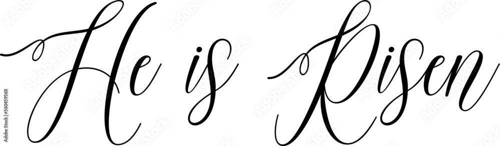 Black And White He Is Risen Banner