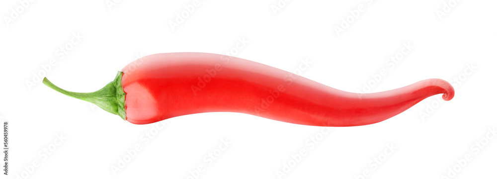 One red chilli pepper cut out Stock Photo | Adobe Stock