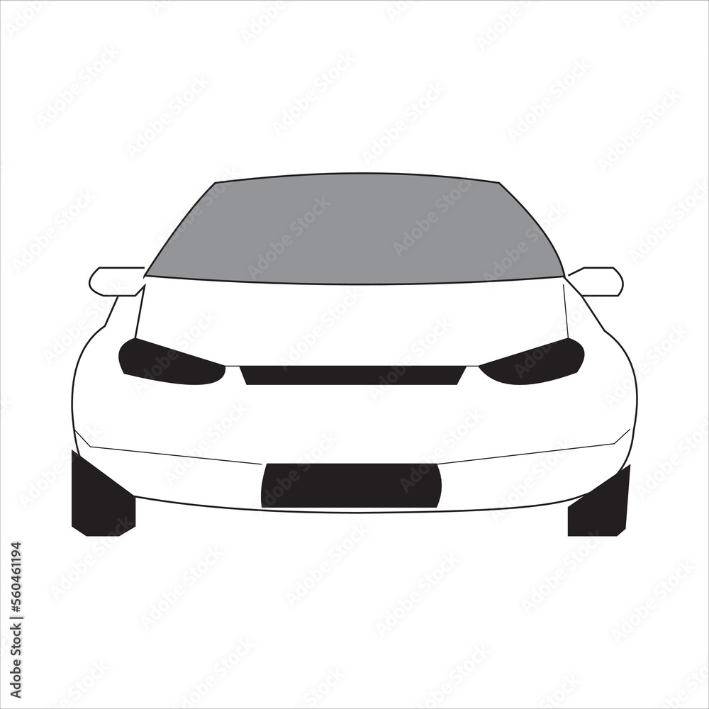 car illustration simple vector art Stock Vector | Adobe Stock