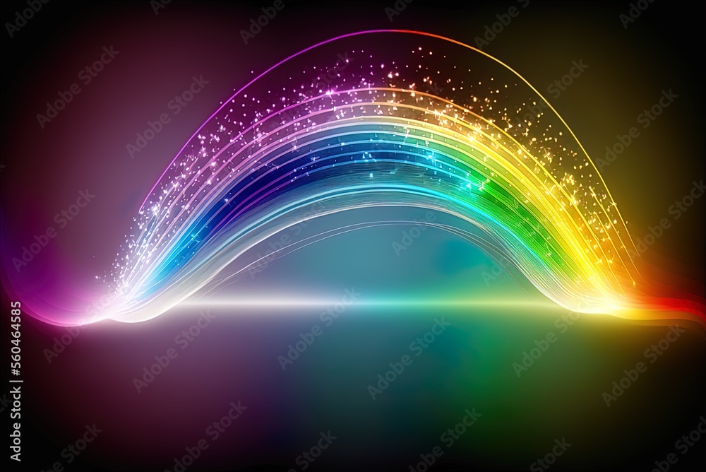 Individual rainbow effects superimposed on a clear backdrop. Rainbow ...