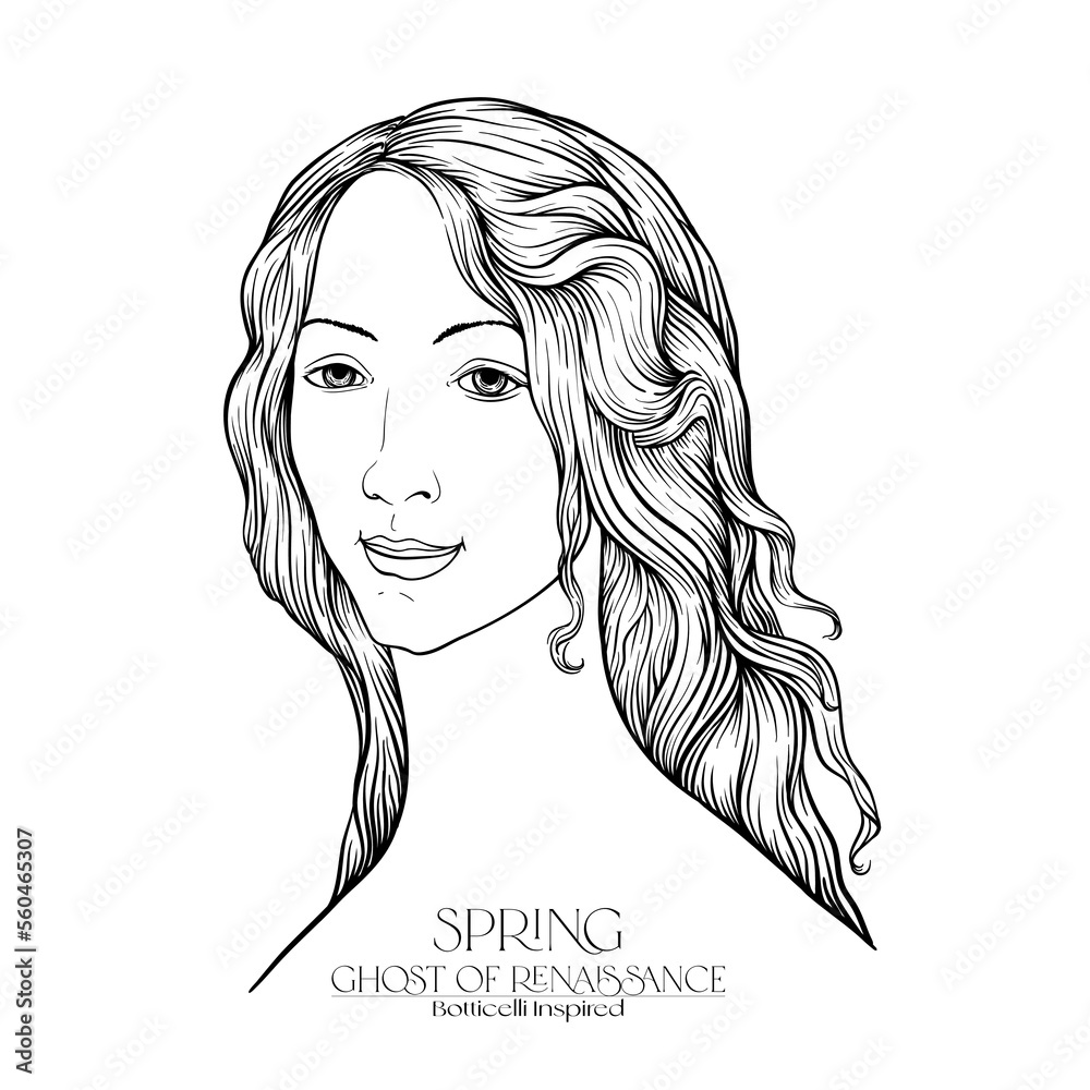 Portrait of a woman inspired by a painting by Renaissance artist ...