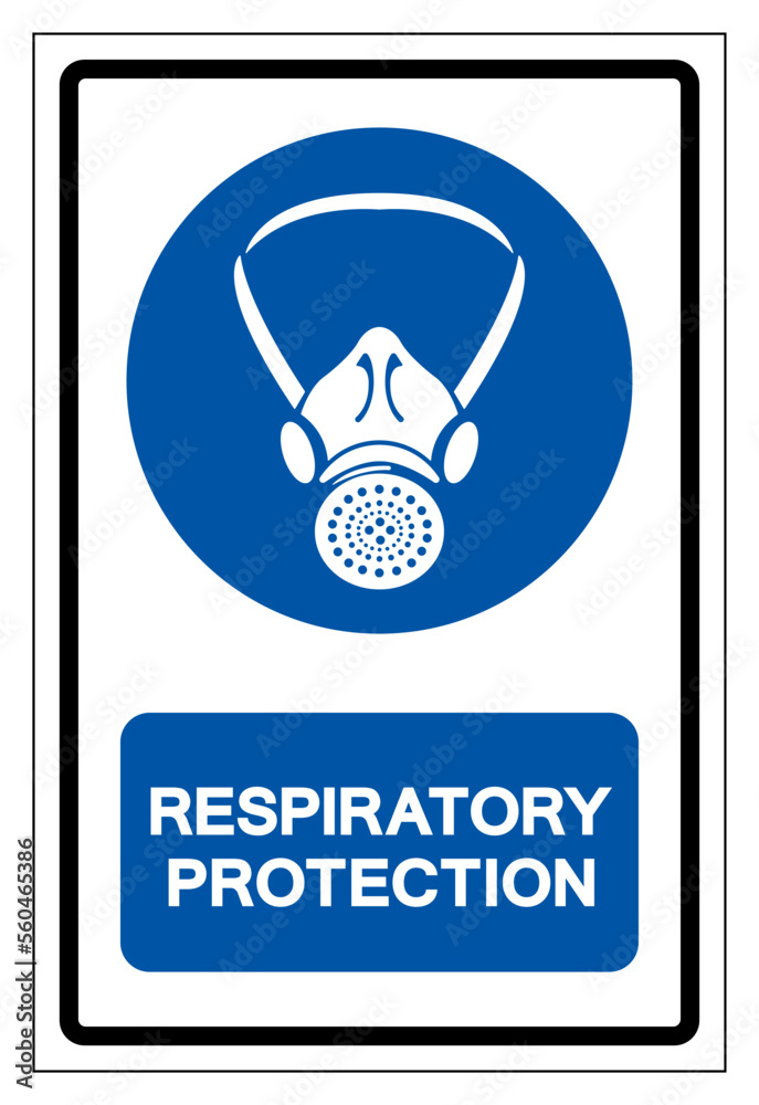 Respiratory Protection Symbol Sign, Vector Illustration, Isolate On ...
