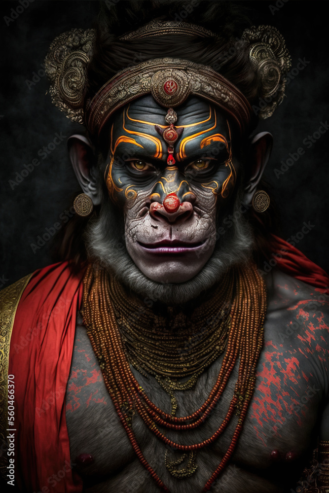 Hanuman God Stock Illustration | Adobe Stock