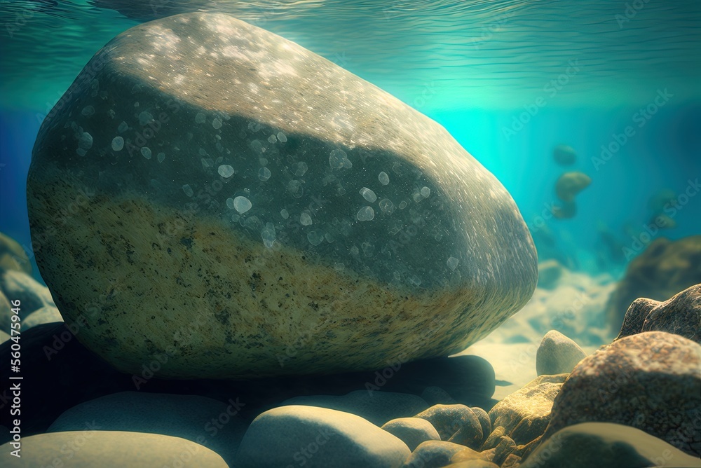 undersea sea stone closeup. Generative AI Stock Illustration | Adobe Stock