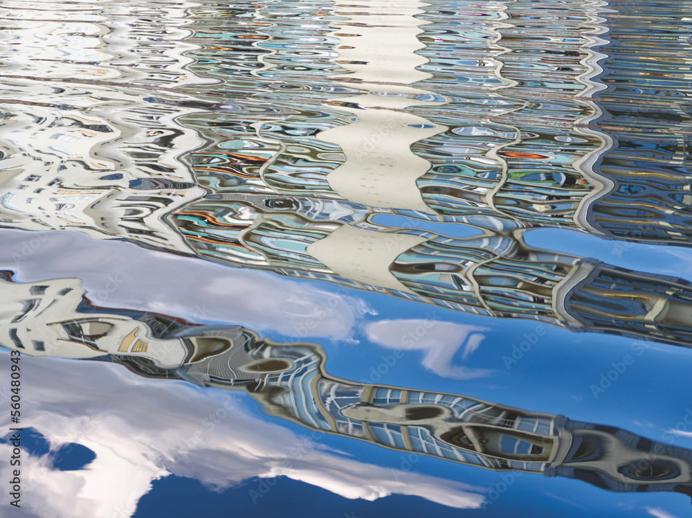 Blue water reflex background. Abstract reflection and abstract ...