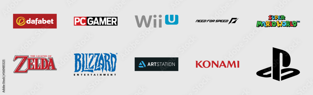 Popular Game Logo Collection. Super Mario Bros, Need for Speed, Dafabet ...