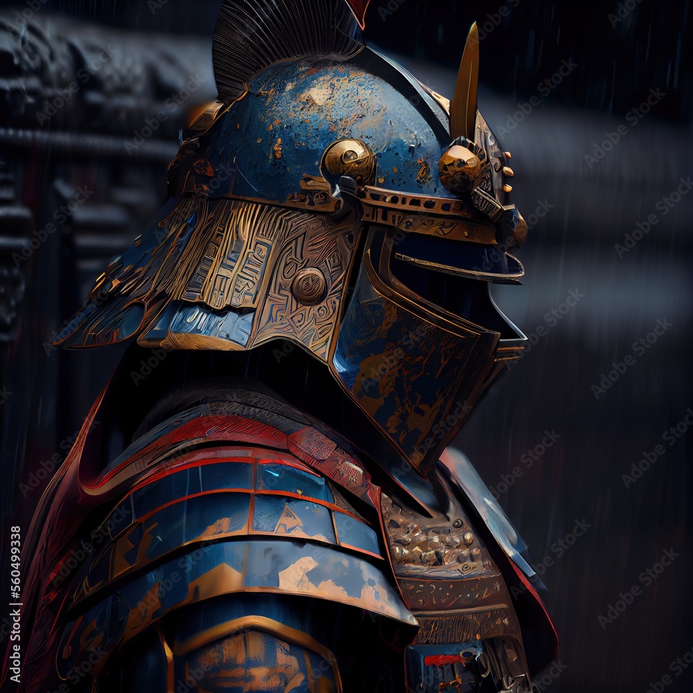 Photo & Art Print Portrait of an ancient male warrior in ancient ...