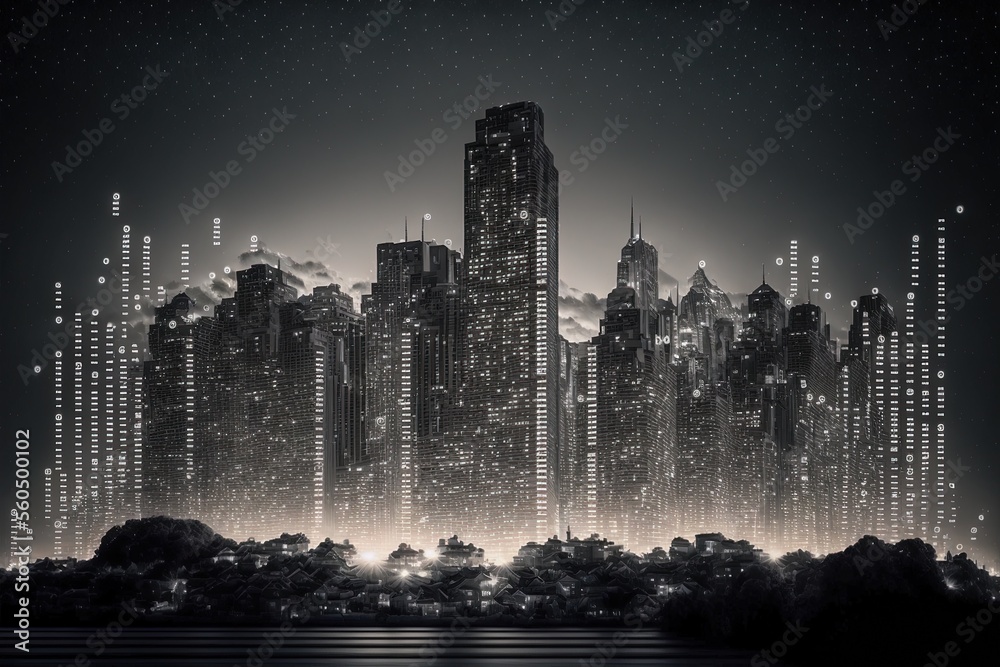 Digital City. A city created by artificial intelligence through coding ...