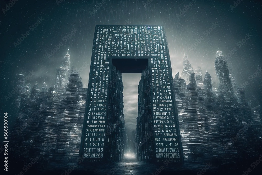 Digital City. A city created by artificial intelligence through coding ...