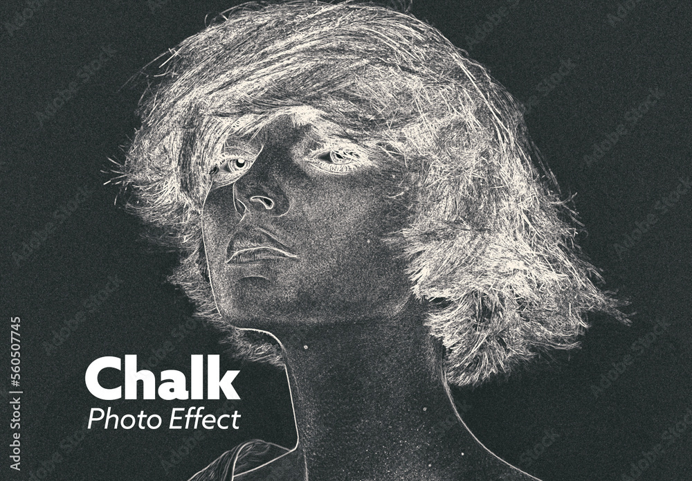 Chalk Photo Effect Stock Template | Adobe Stock