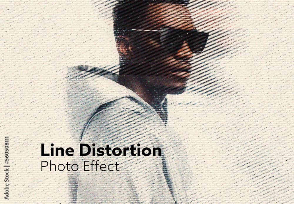Line Distortion Effect Stock Template | Adobe Stock