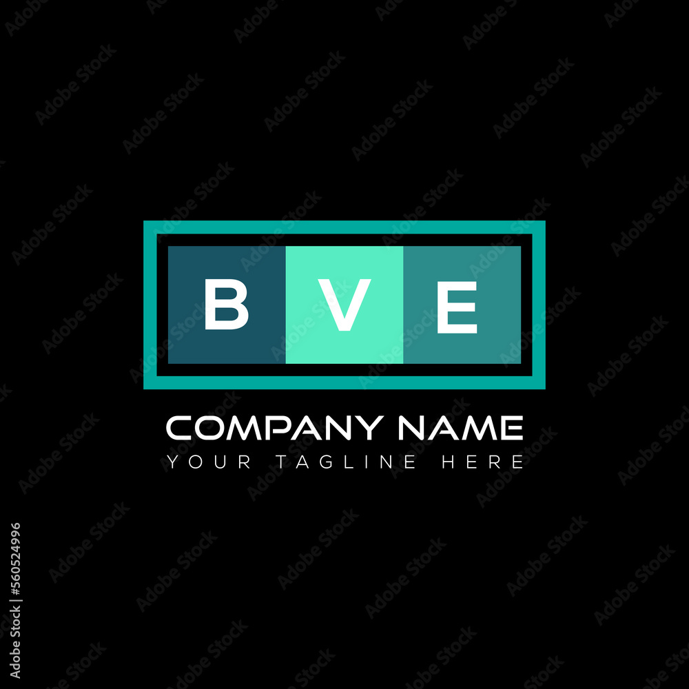 BVE letter logo design on black background. BVE creative initials ...