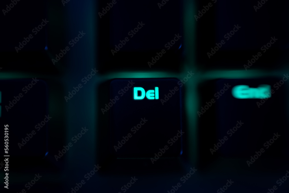 Gaming keyboard with LED backlit. Realistic computer keyboard.The ...