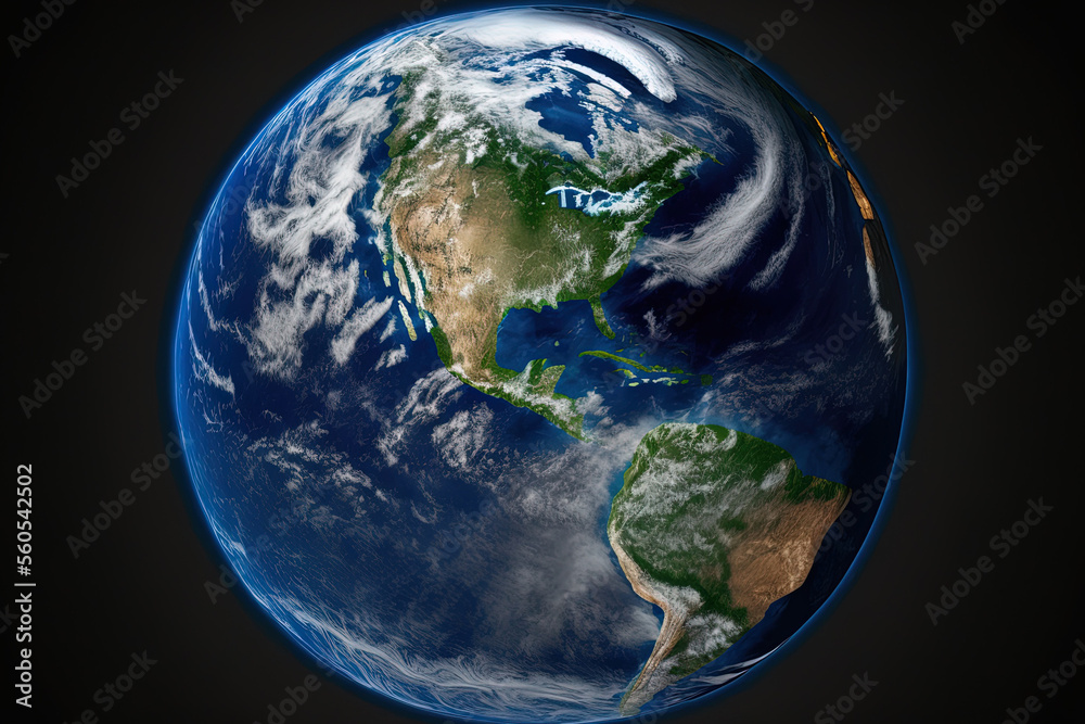 The realistic earth surface and world map are seen in this picture of ...