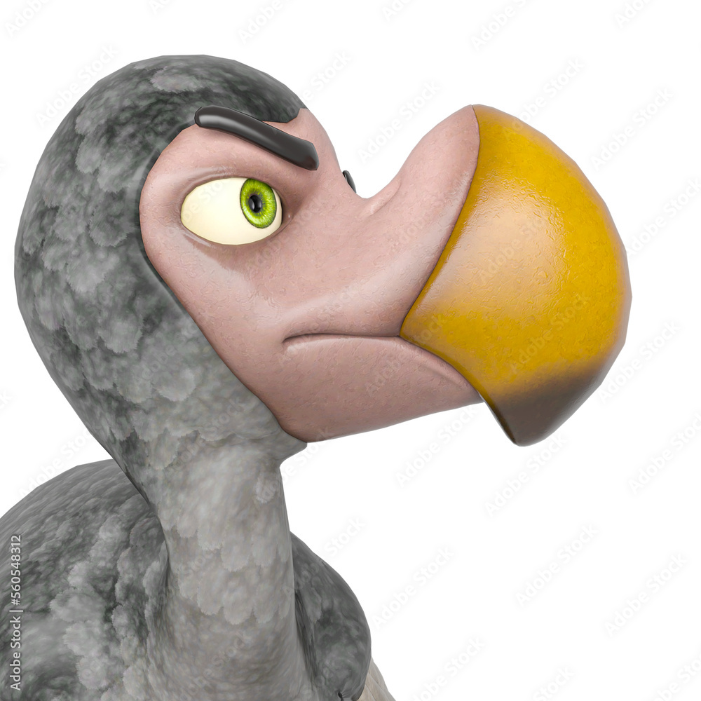 dodo cartoon is angry on id profile picture Stock Illustration | Adobe ...