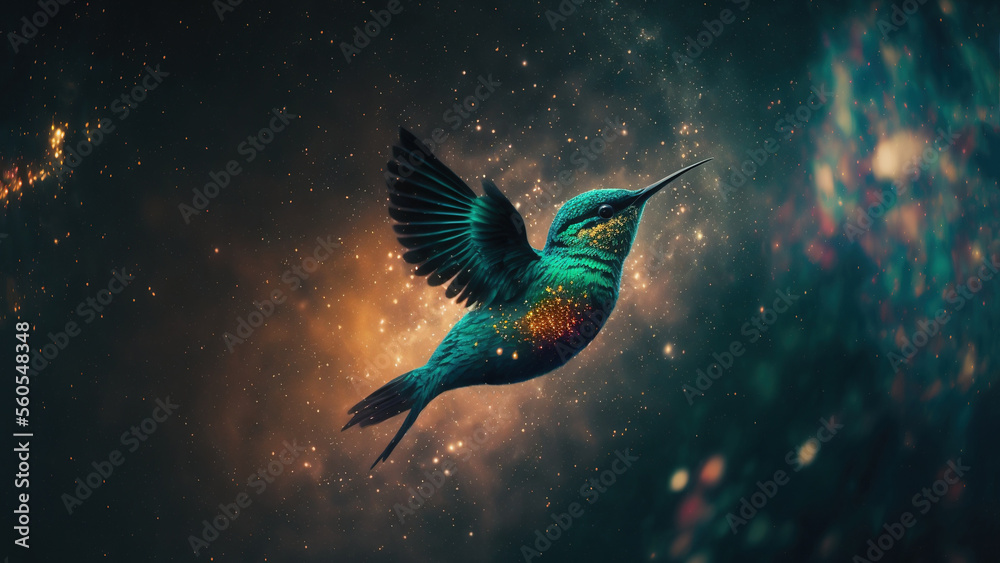 4K Desktop Wallpaper of Space, Galaxy, Bird and Stars Stock ...