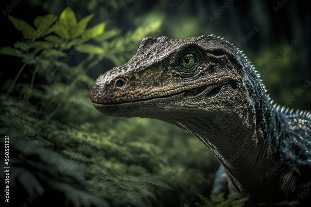 Velociraptor dinosaur, ancient carnivore dinosaur, extinct animal ...
