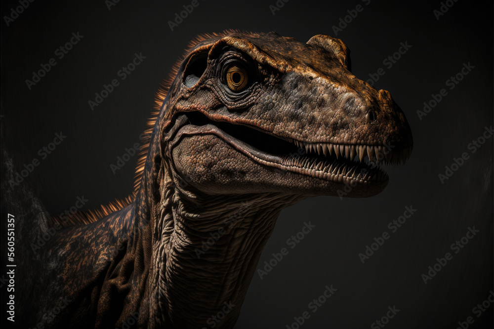 Velociraptor dinosaur, ancient carnivore dinosaur, extinct animal ...