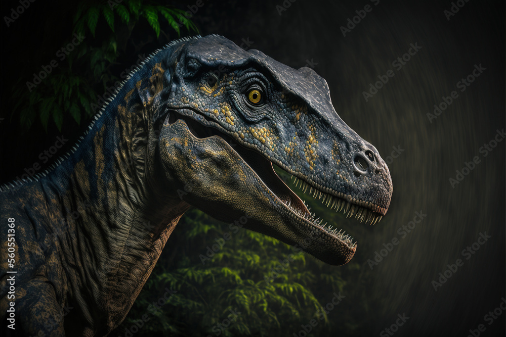 Velociraptor dinosaur, ancient carnivore dinosaur, extinct animal ...