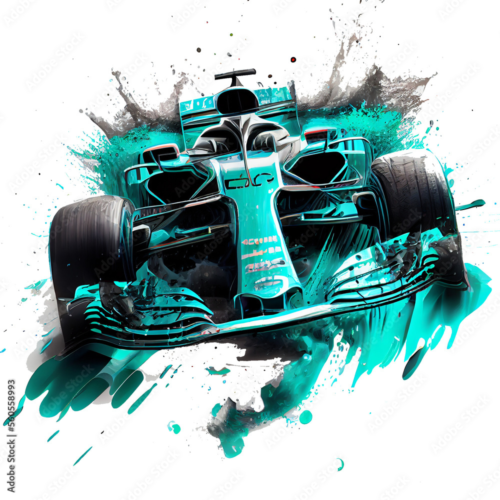 AMG Petronas Formula 1 Car printable PNG file foto de Stock | Adobe Stock