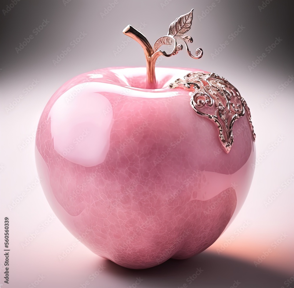 illustration of luxury jewel apple that made of gold silver and ...