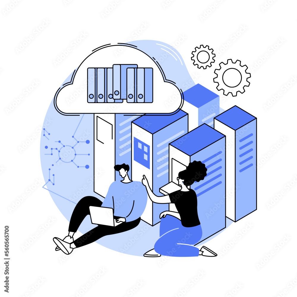 Datacenter manager isolated cartoon vector illustrations. Stock Vector ...