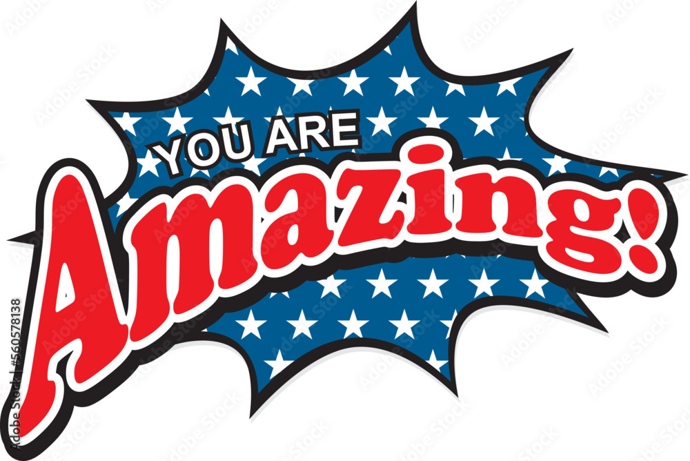 Amazing hand lettering word. Vector illustration.Amazing lettering text ...