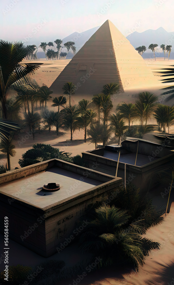 Pyramids of the Pharaohs of Egypt- Created with Generative AI ...