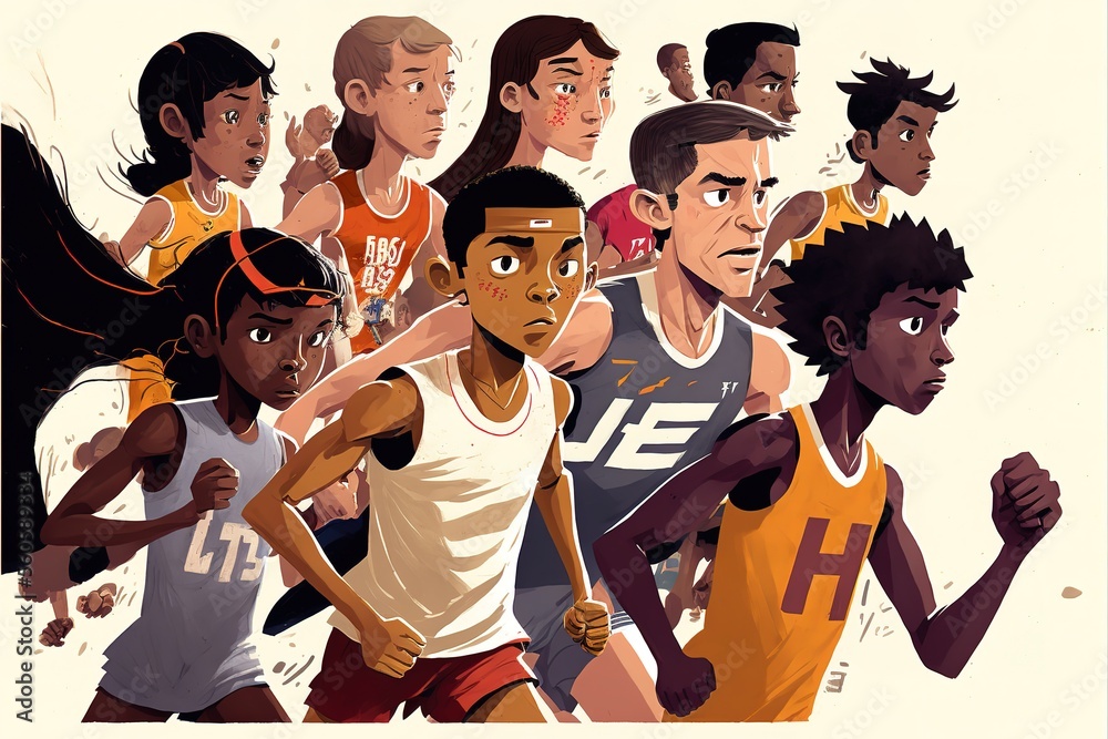 race illustration Stock Illustration | Adobe Stock