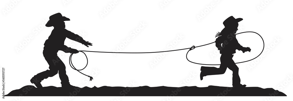 Kid Cowboy Silhouette