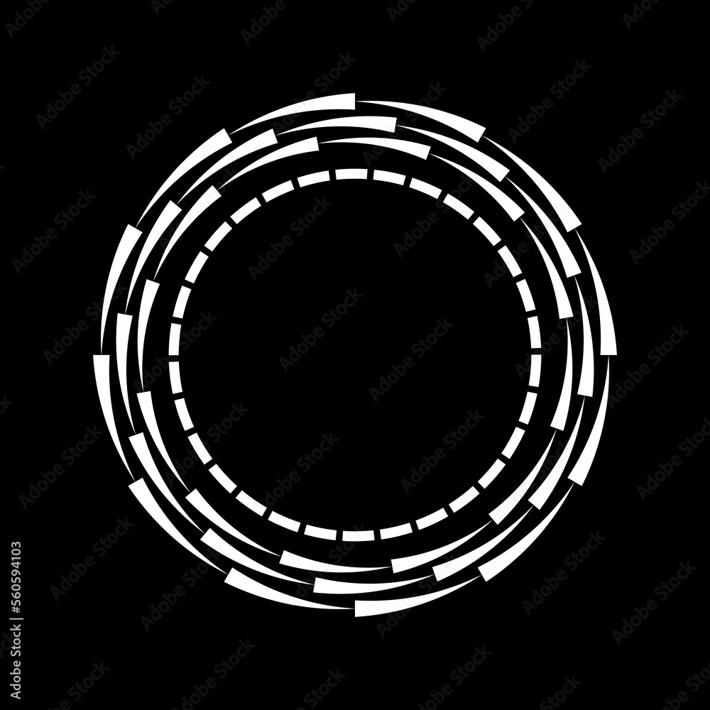 Vetor de White squares and speed lines in round form. Concentric ...