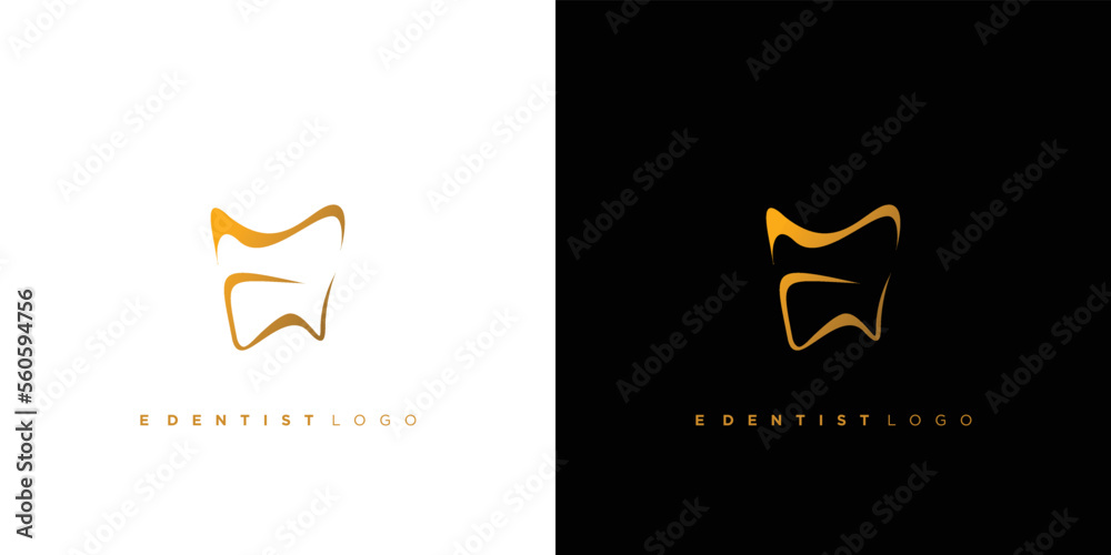 E letter tooth logo design is unique and attractive Stock Vector ...