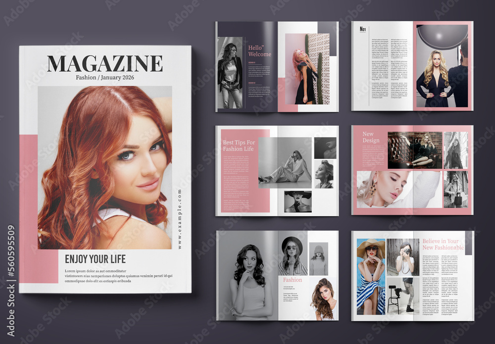 Magazine Layout Stock Template | Adobe Stock