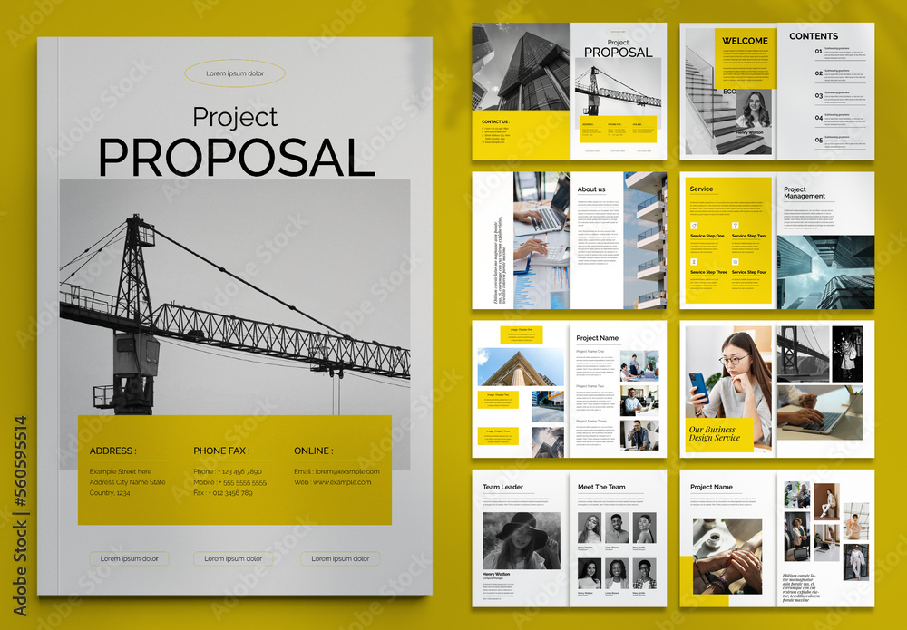 Project Proposal Layout Stock Template | Adobe Stock